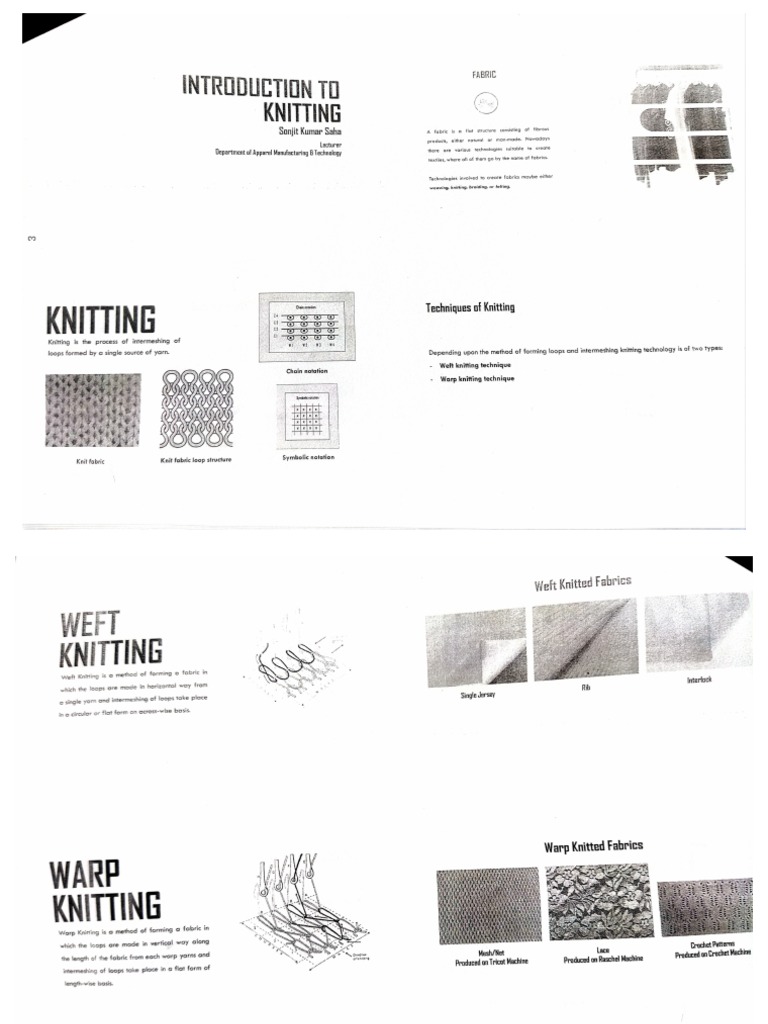 Introduction To Knitting Sks | PDF