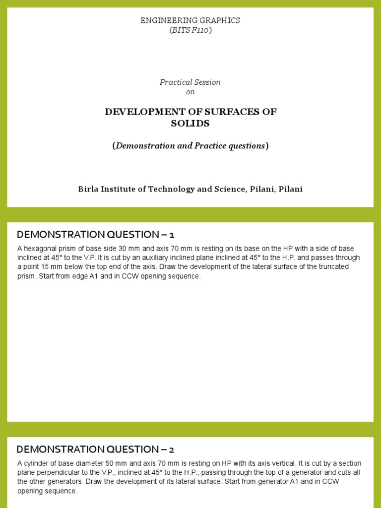 Engineering Graphics: Surface Development Techniques | PDF