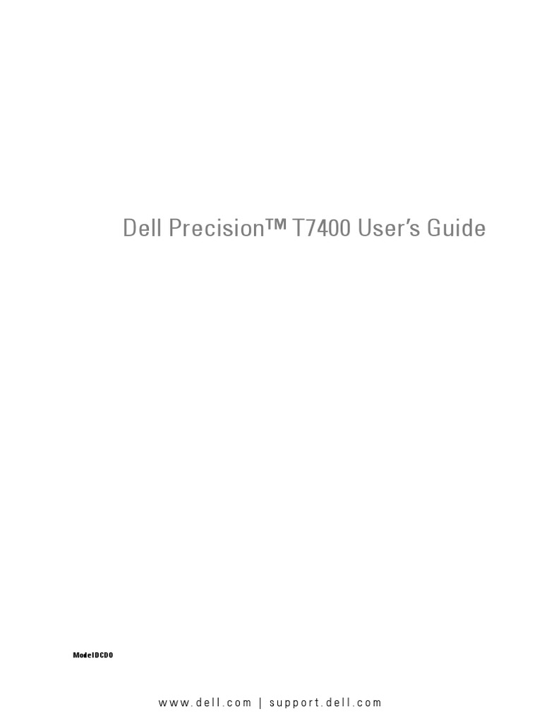 Precision t7400 Users Guide3 | PDF