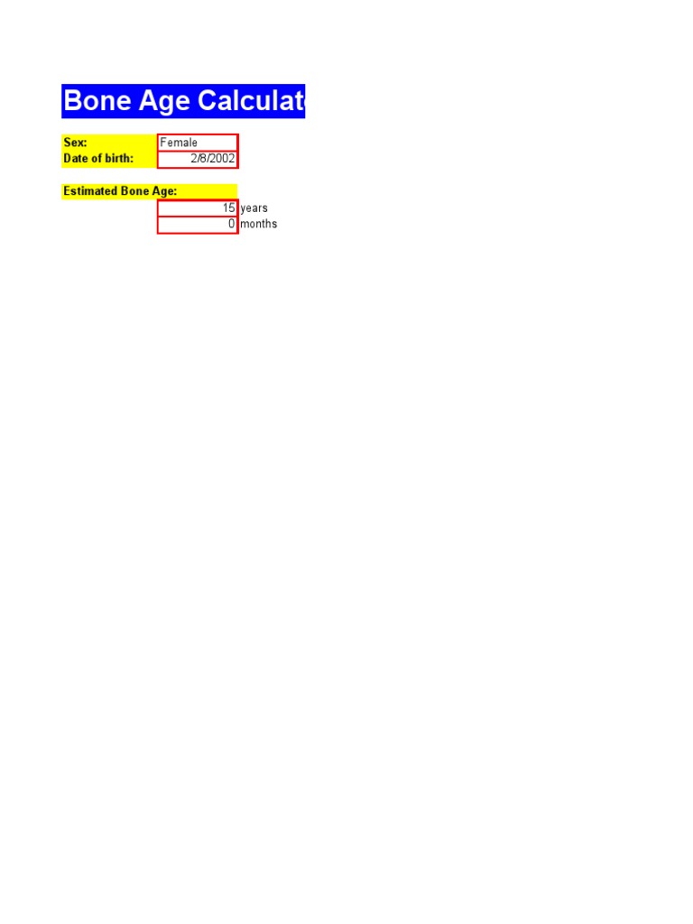 Bone Age Calculator1 | PDF