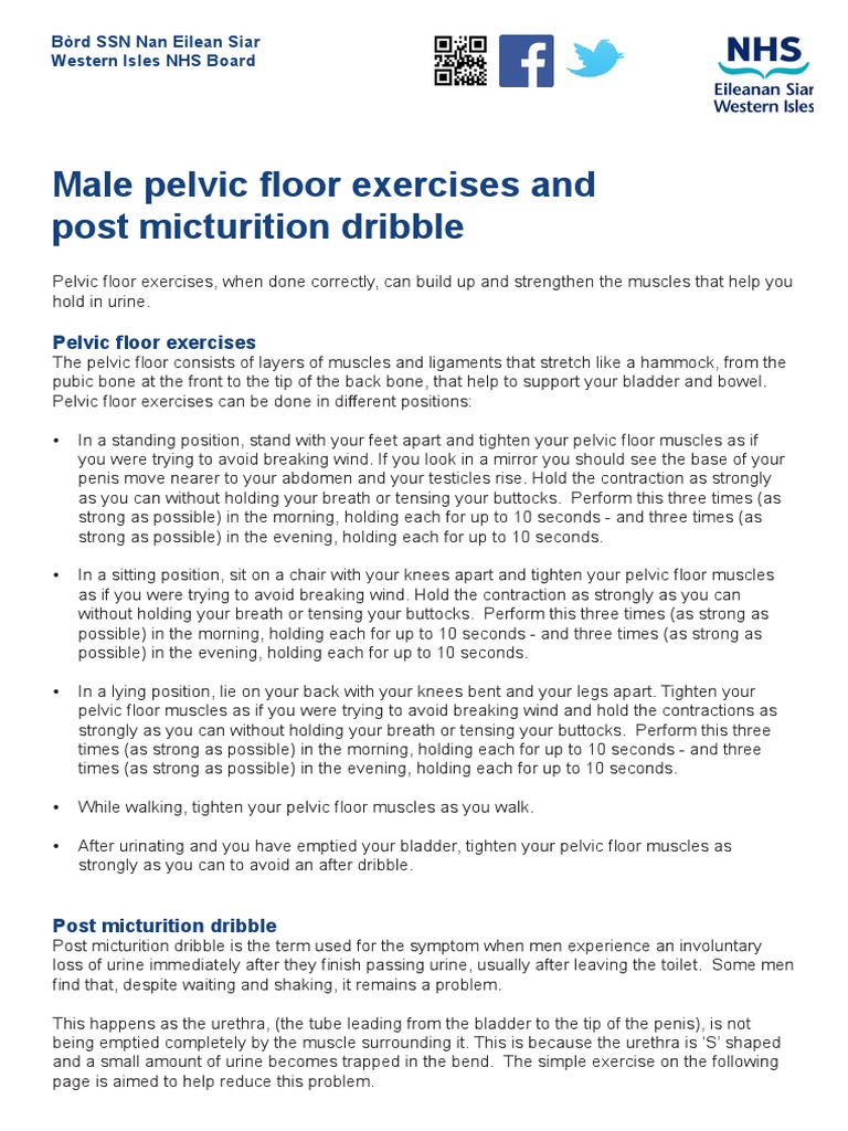 Male-pelvic-floor-exercises-and-post-micturition-dribble | PDF