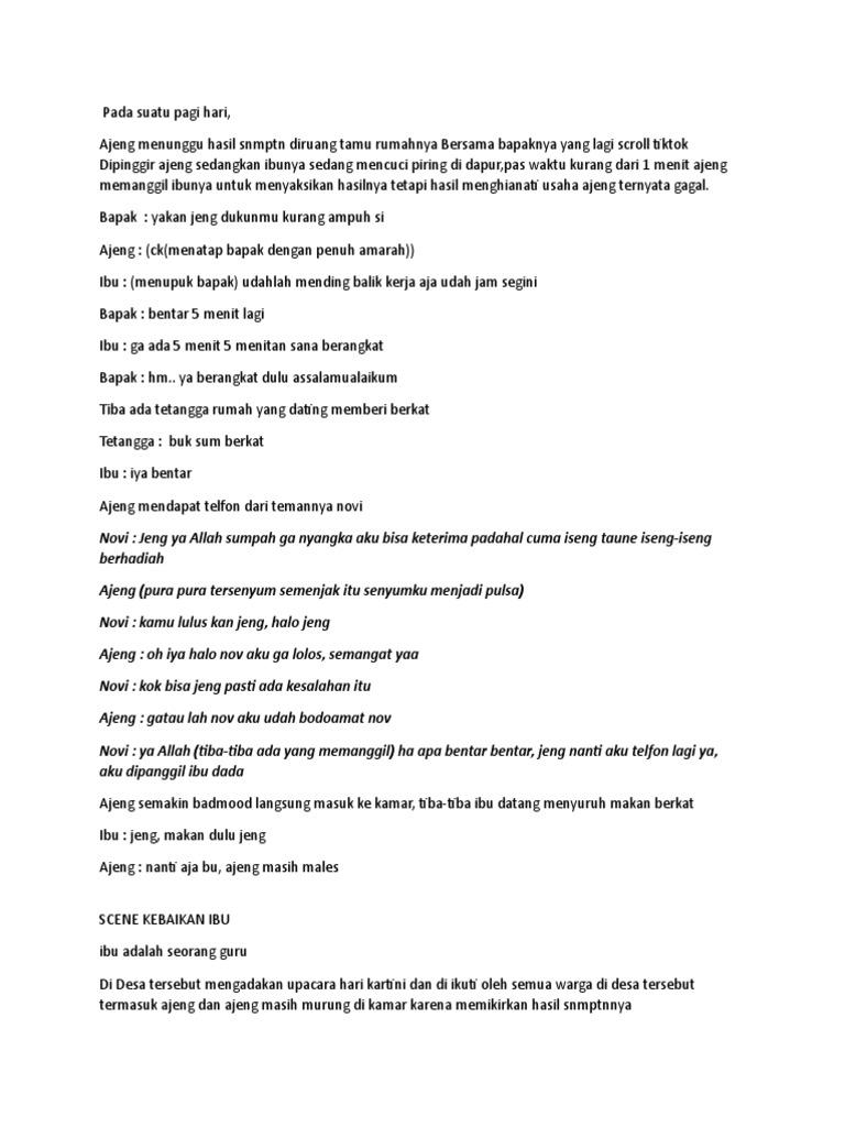 Narasi Drama cerkak | PDF