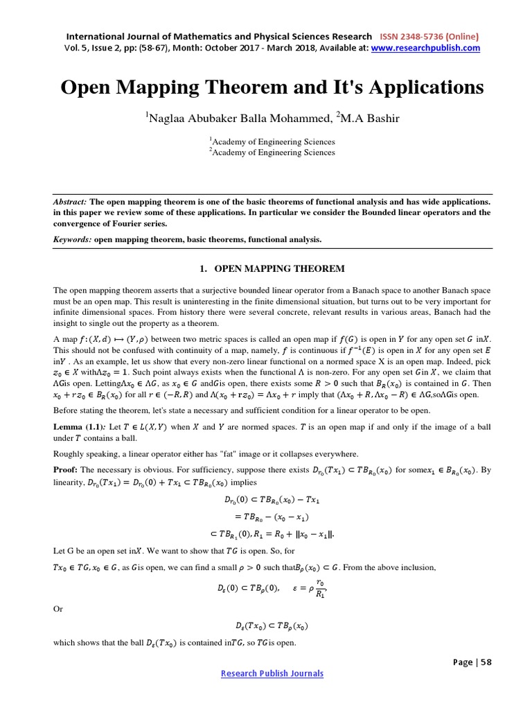 Open Mapping Theorem-5211 | PDF