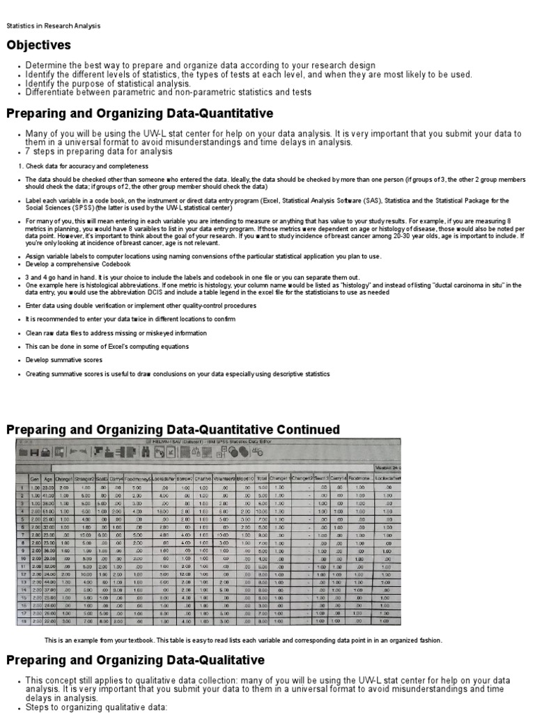 Statistics in Research Analysis | PDF
