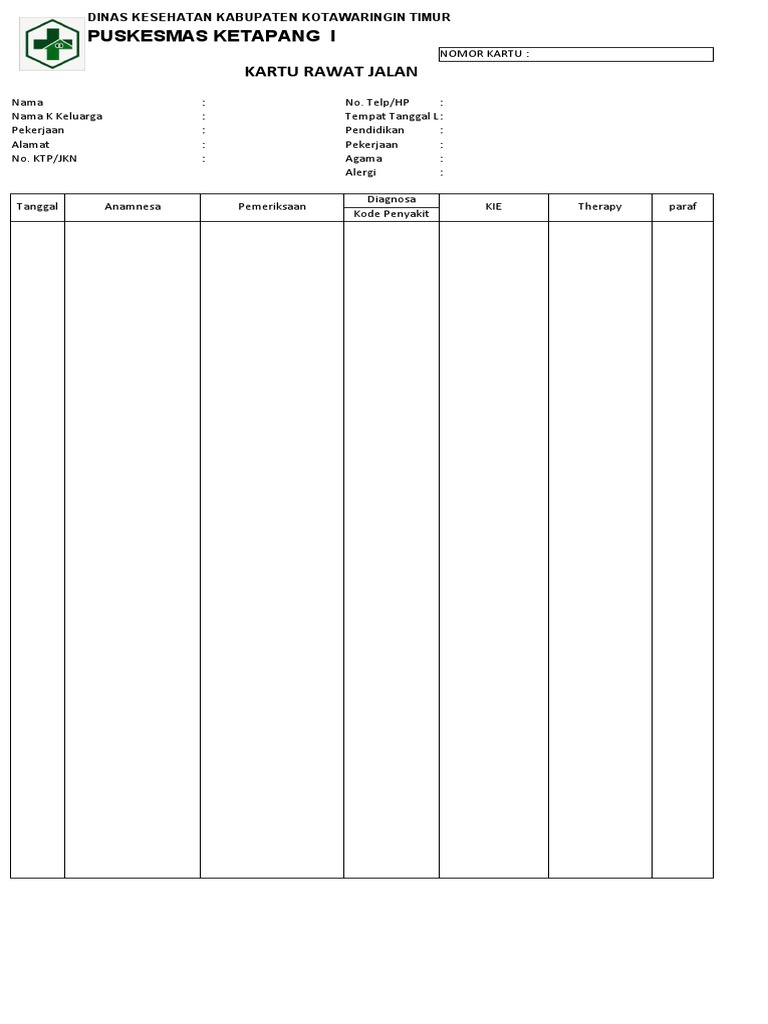 Kartu PX Rawat Jalan | PDF