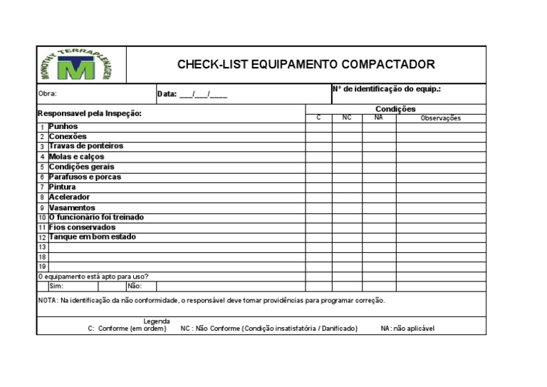 Check List Compactador | PDF