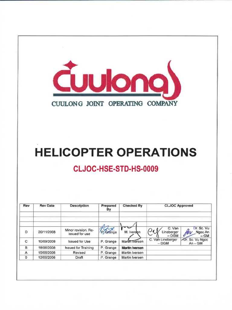Helicopter Operation | PDF | Firefighter | Cargo
