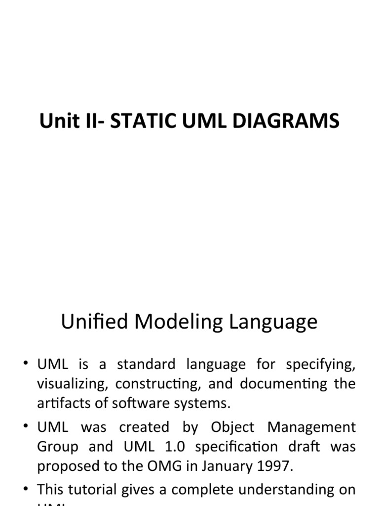 Unit-II (STATIC UML DIAGRAMS) | PDF | Conceptual Model | Unified Modeling Language
