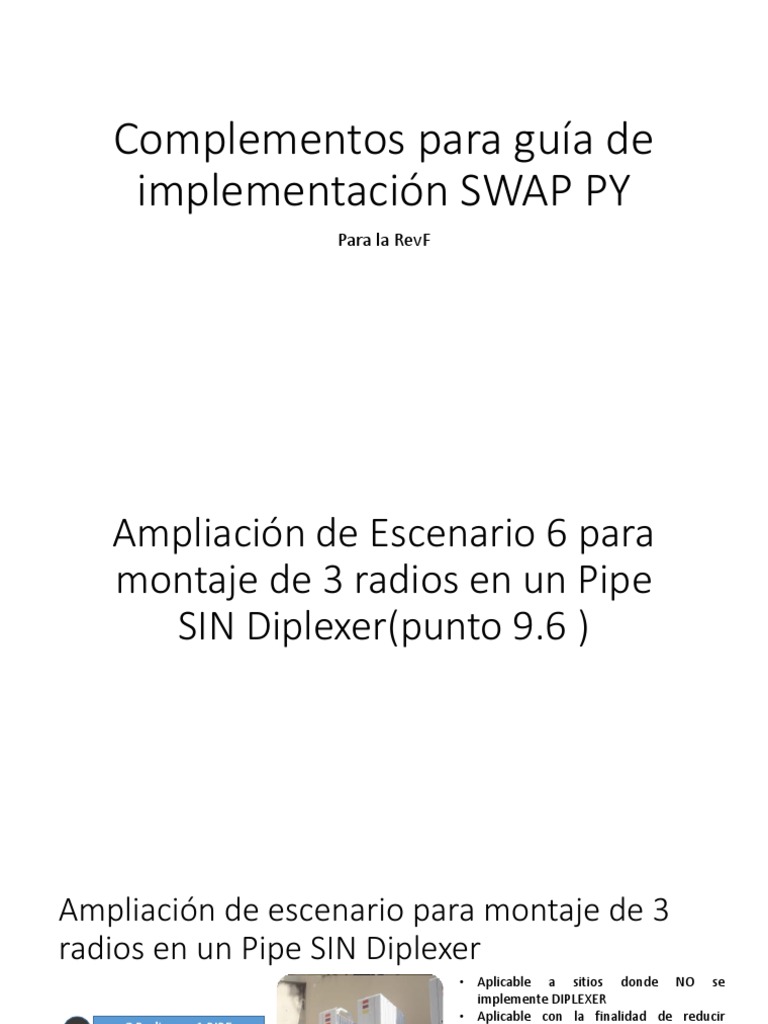Complementos para Guía de Implementación SWAP PY - para RevF | PDF Complementos para Guía de Implementación SWAP PY - para RevF | PDF