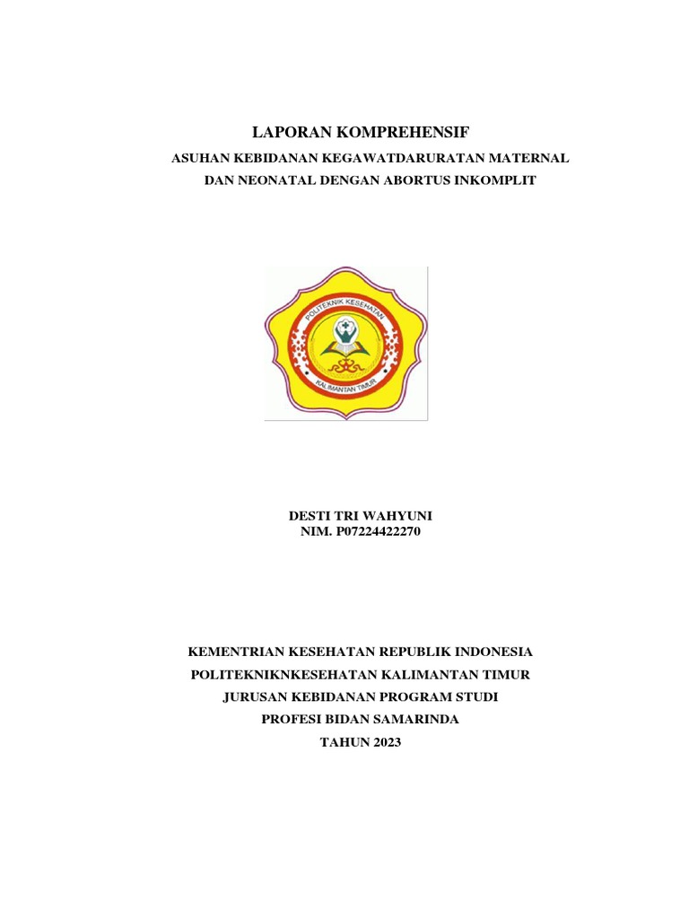 Asuhan Kebidanan pada Abortus Inkomplit | PDF | Sains & Matematika