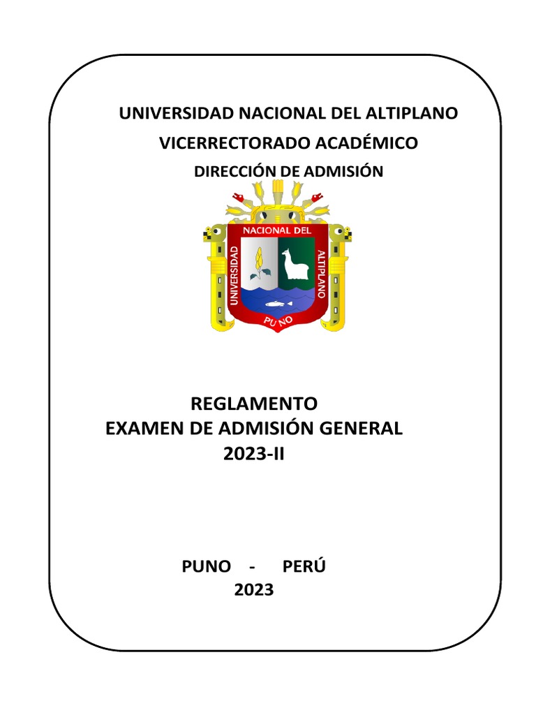 Reglamento Examen General 2023-II Ultimo | PDF