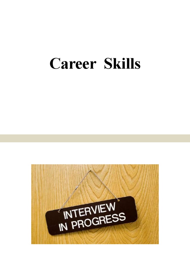 Career Skills | PDF | Employment | Skill