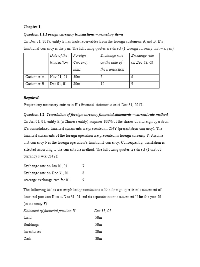 Exercise Chapter 1 | PDF