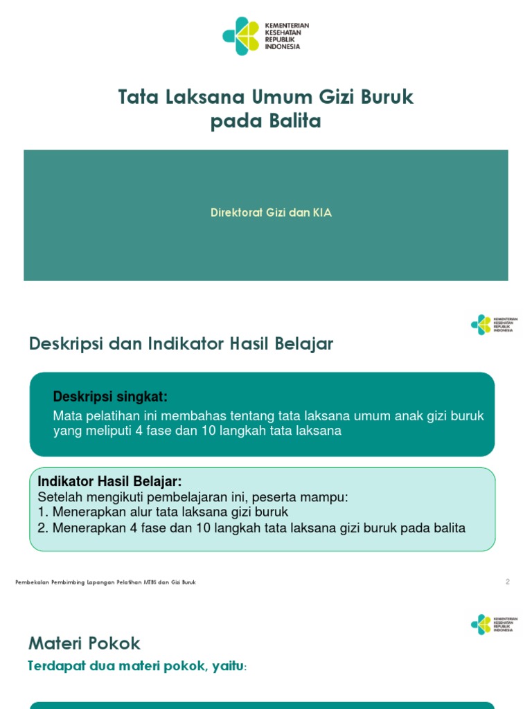 Tatalaksana Umum Gizi Buruk - 040922 | PDF