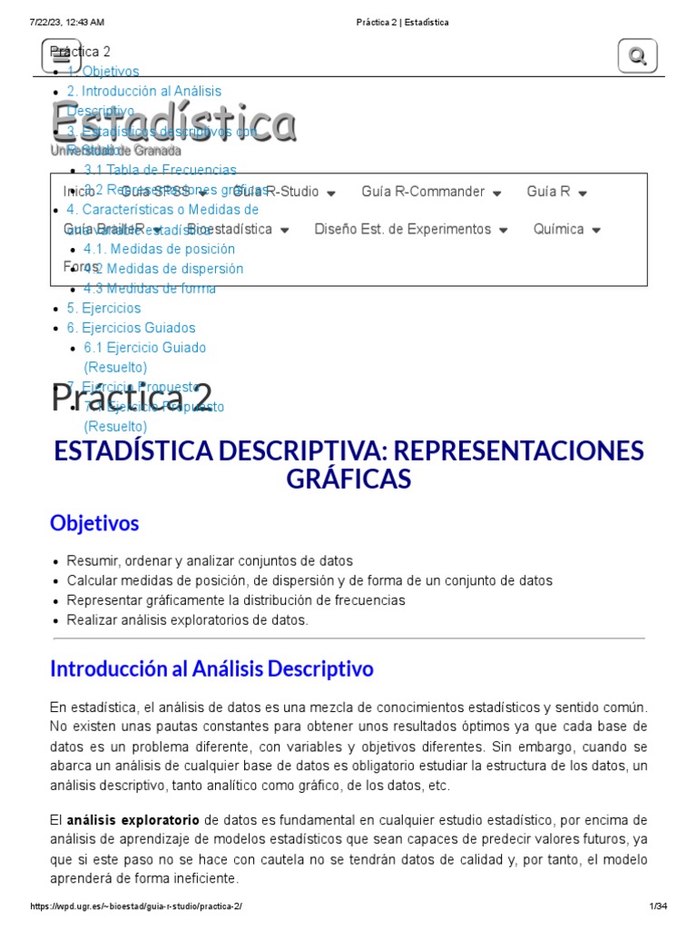 Estadística Descriptiva con R-Studio | PDF | Histograma | Desviación Estándar
