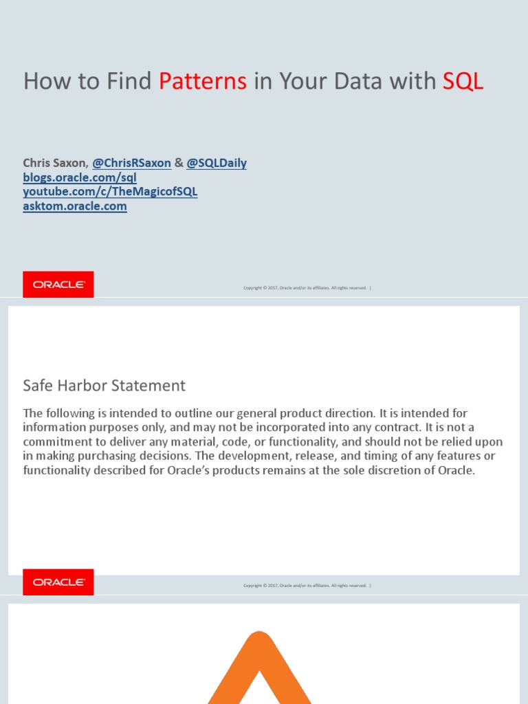 How To Find Patterns in Your Data 181004112811 | PDF | All Rights Reserved | Data Management