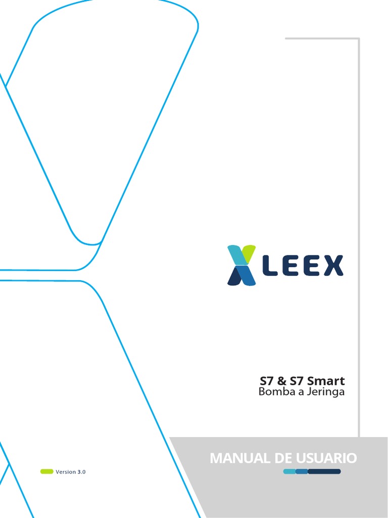 Bomba de Infusión S7-S7 Smart - Manual de Usuario - Leex (V3.0) | PDF
