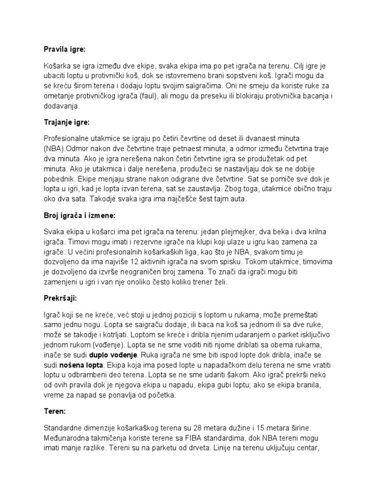 KOSARKA | PDF