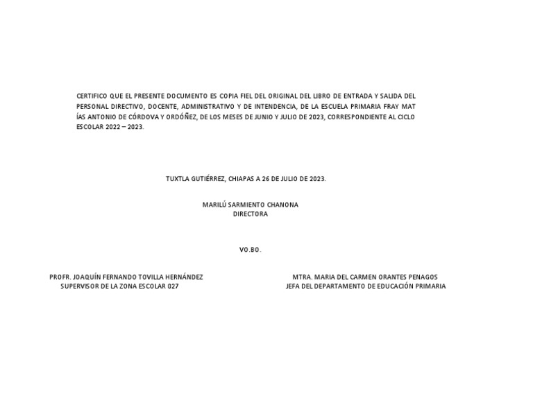 Certifico Que El Presente Documento Es Copia Fiel Del Original Del ...