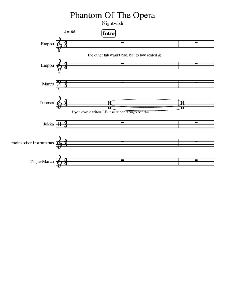 Opensheets Phantom of The Opera | PDF