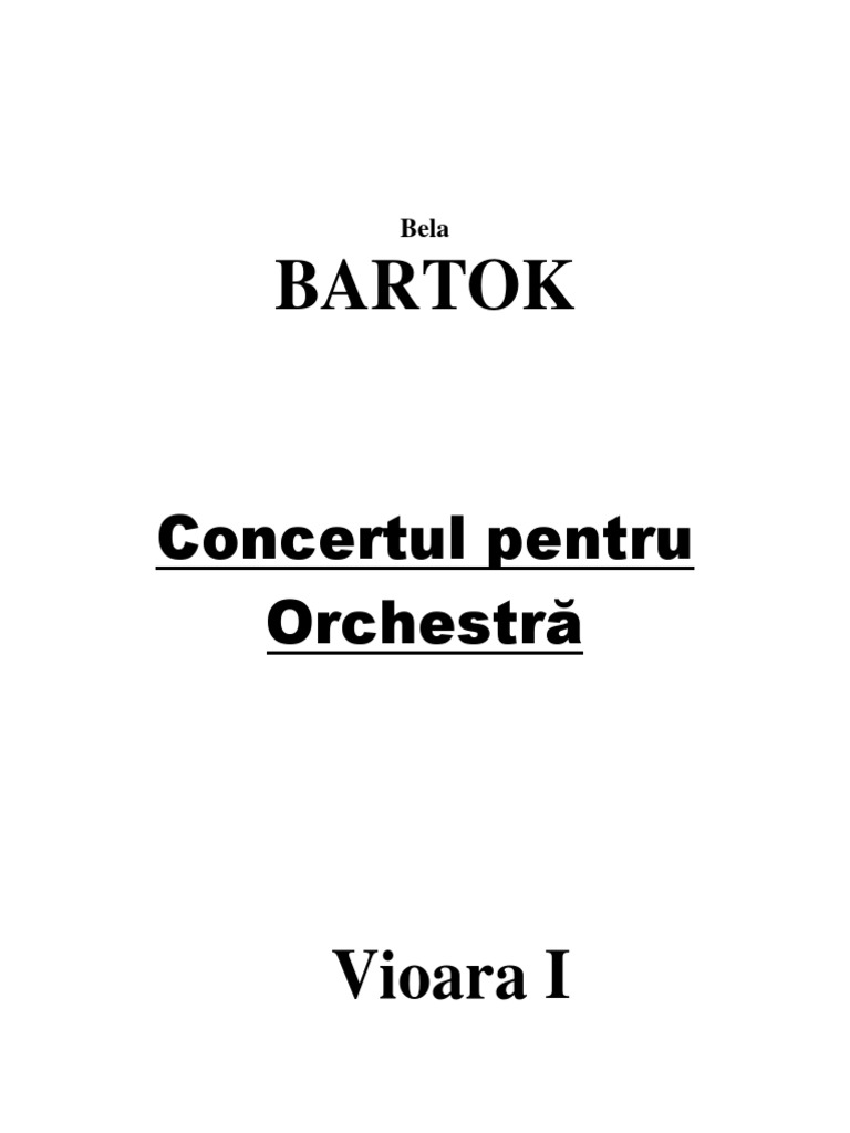 Bartok Concert Pt Orchestra Violina I Pdf