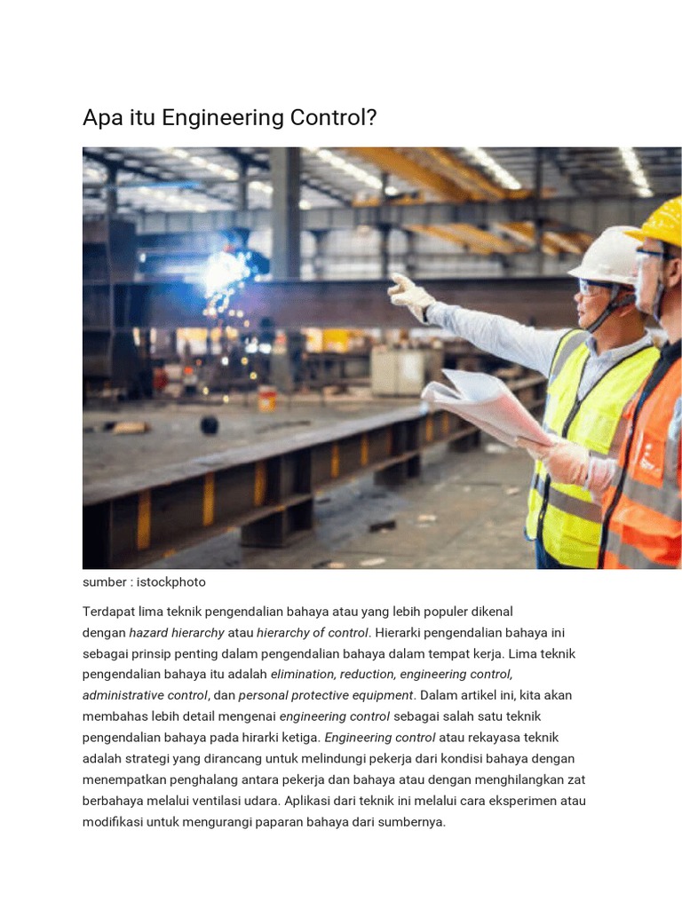 Apa Itu Engineering Control?: Administrative Control, Dan Personal ...