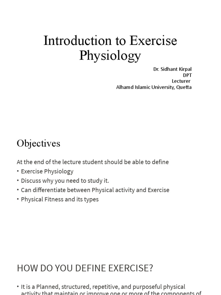 Understanding Exercise Physiology Basics | PDF | Career & Growth | Wellness