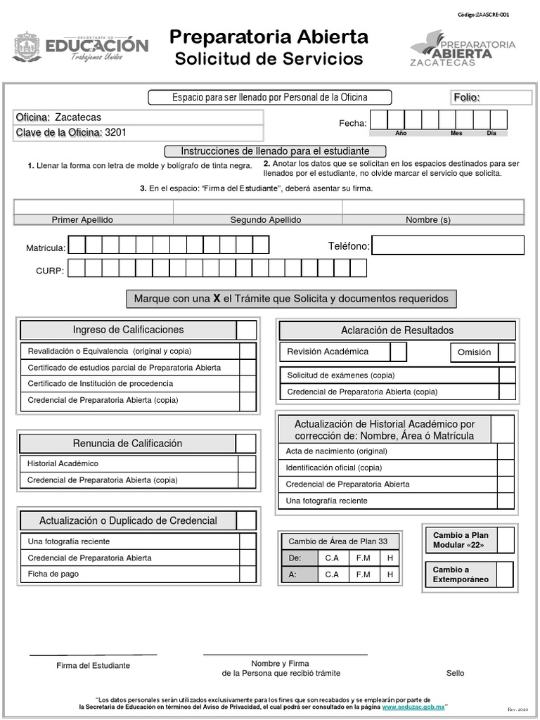 Solicitud de Servicios Actual2 | PDF