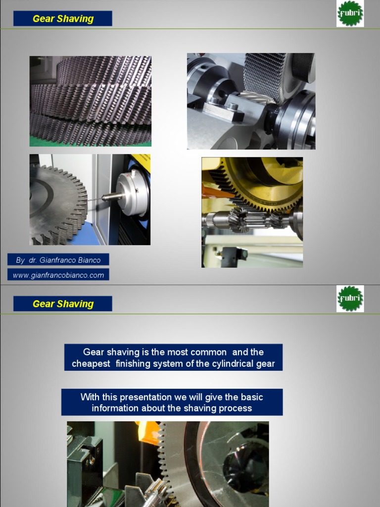 Gear Shaving Presentation | PDF