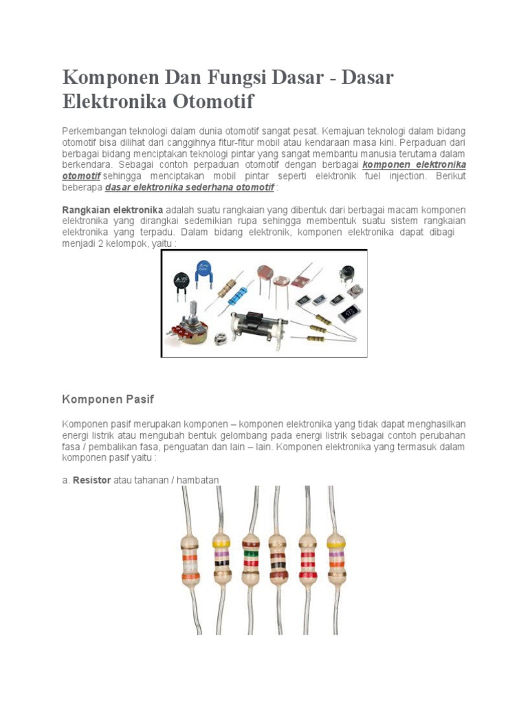 Elektronika Sederhana | PDF
