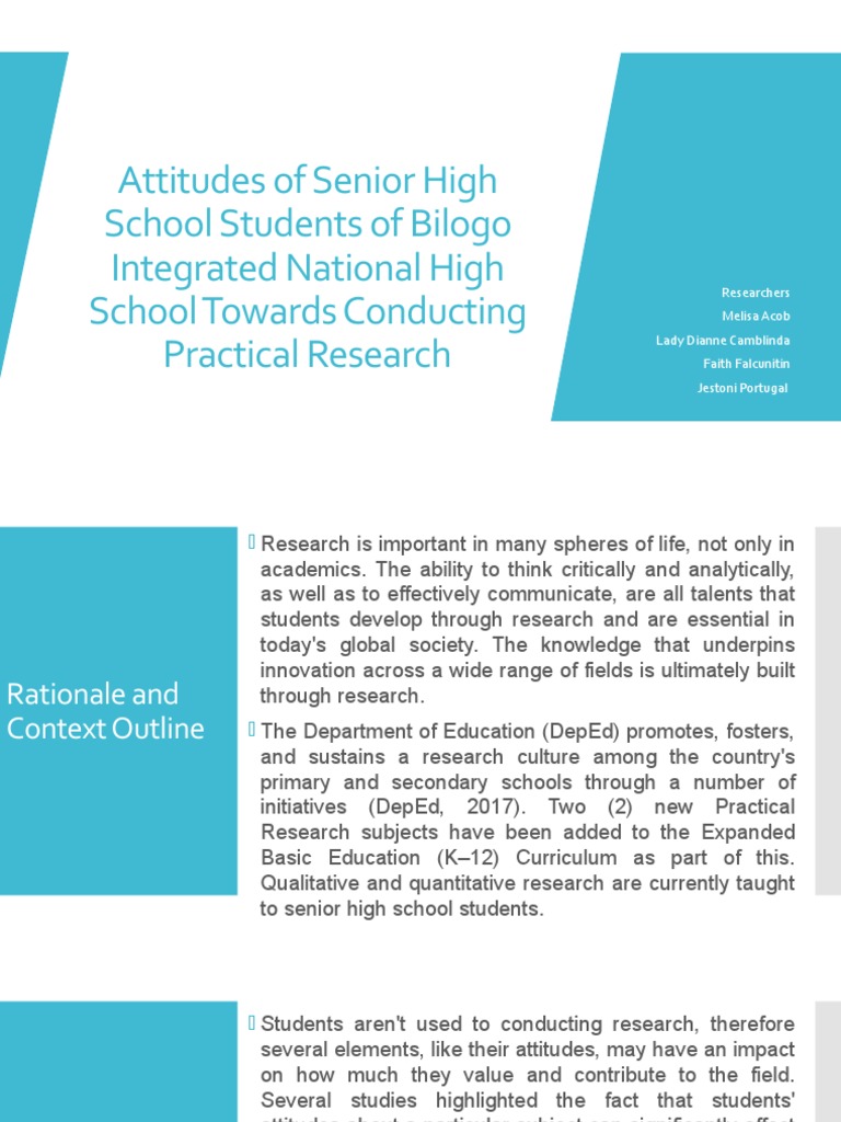 Attitudes Of Senior High School Students Of Bilogo Binhs Pdf