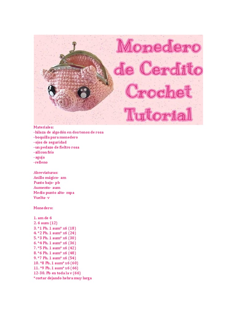 Monedero de Cerdito | PDF