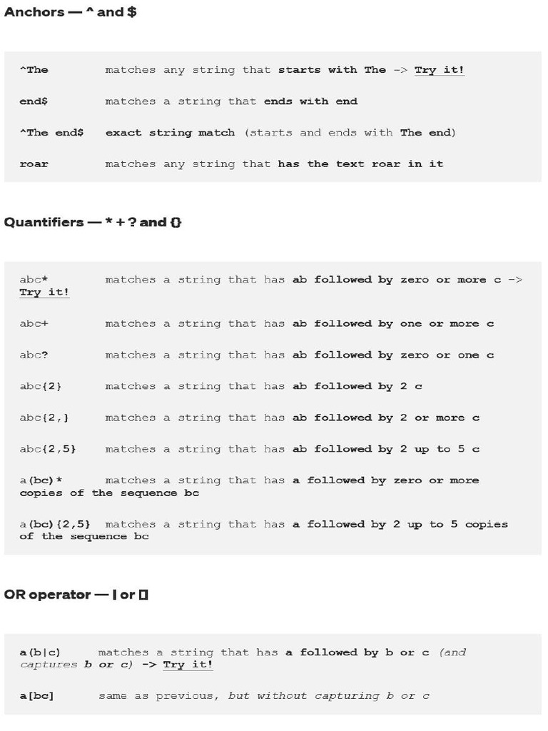 Hjælp Til Regex | PDF Hjælp Til Regex | PDF