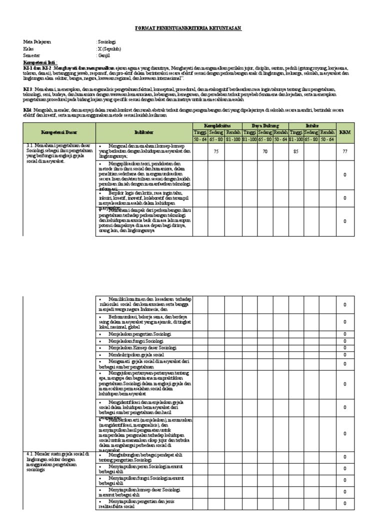 New Format KKM Excel - Sma | PDF | Self-Improvement | Science & Mathematics