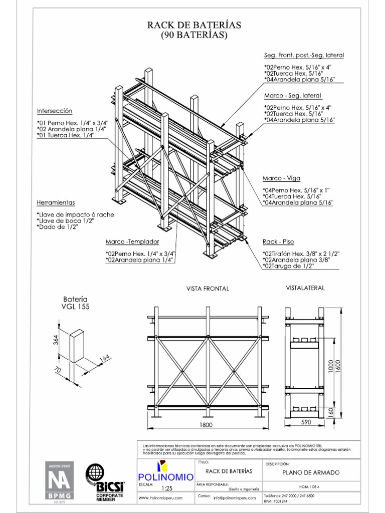 Rack Baterias | PDF