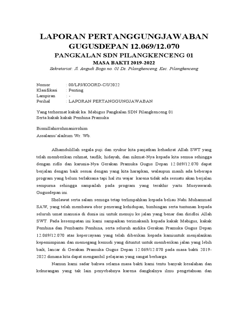 LPJ MUGUS PRAMUKA | PDF