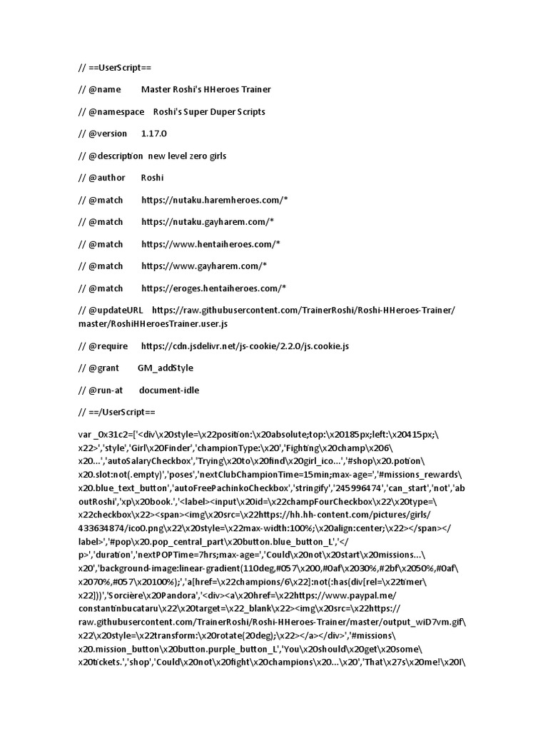 Scripit Hentai Heroes 1.7.0 | Download Free PDF | Text | Encodings