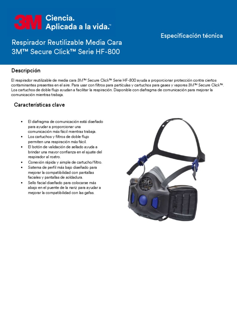 2021 - 02 - 17 - ES - 3M Secure Click NIOSH Technical Specifications ...