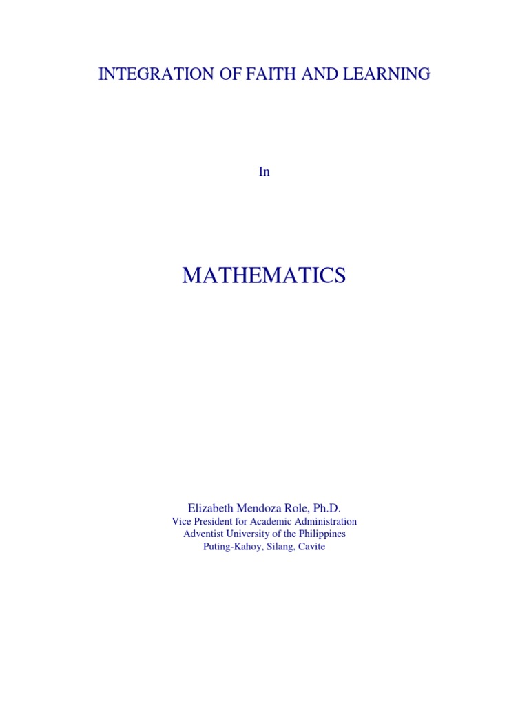 Faith and Mathematics Integration | PDF | Philosophy