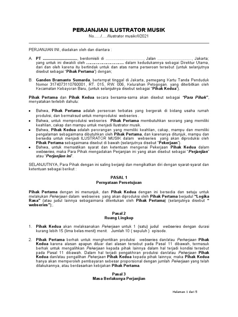 Contoh Musik Ilustrator | PDF