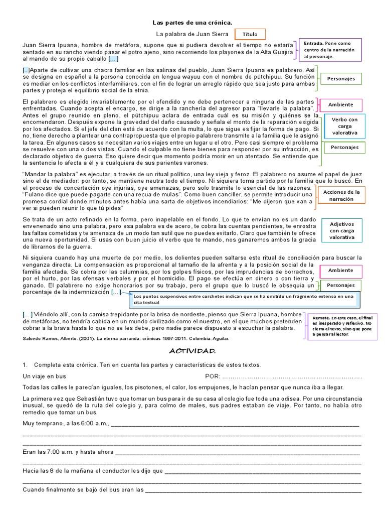 Las Partes de Una Crónica | PDF