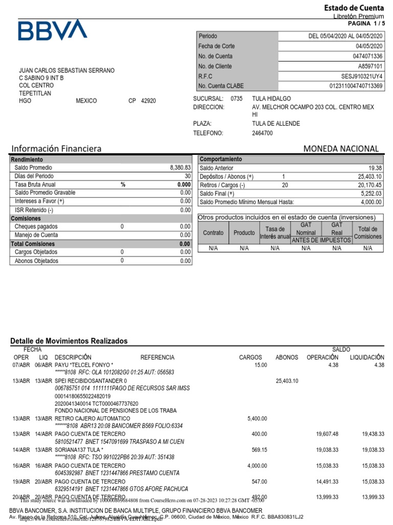 Bbva Editable PDF | PDF