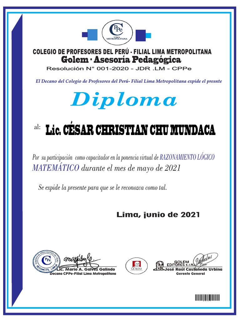 PONENTE César Christian Chu Mundaca | PDF