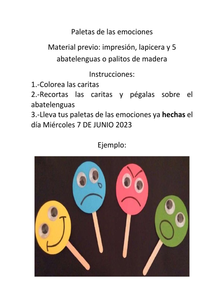 Paletas de Las Emociones E.O - 083531 | PDF