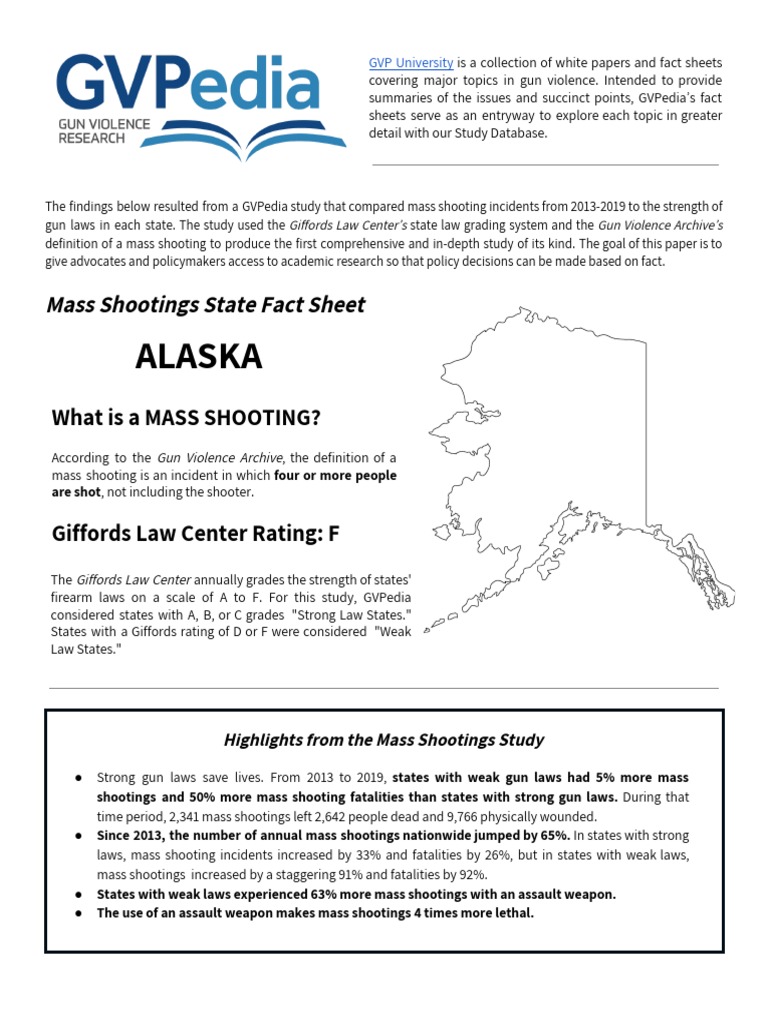 Alaska Mass Shootings State Fact Sheet 1 | PDF
