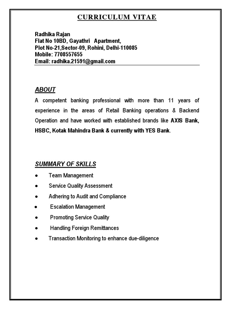 Radhika Rajan Resume | PDF