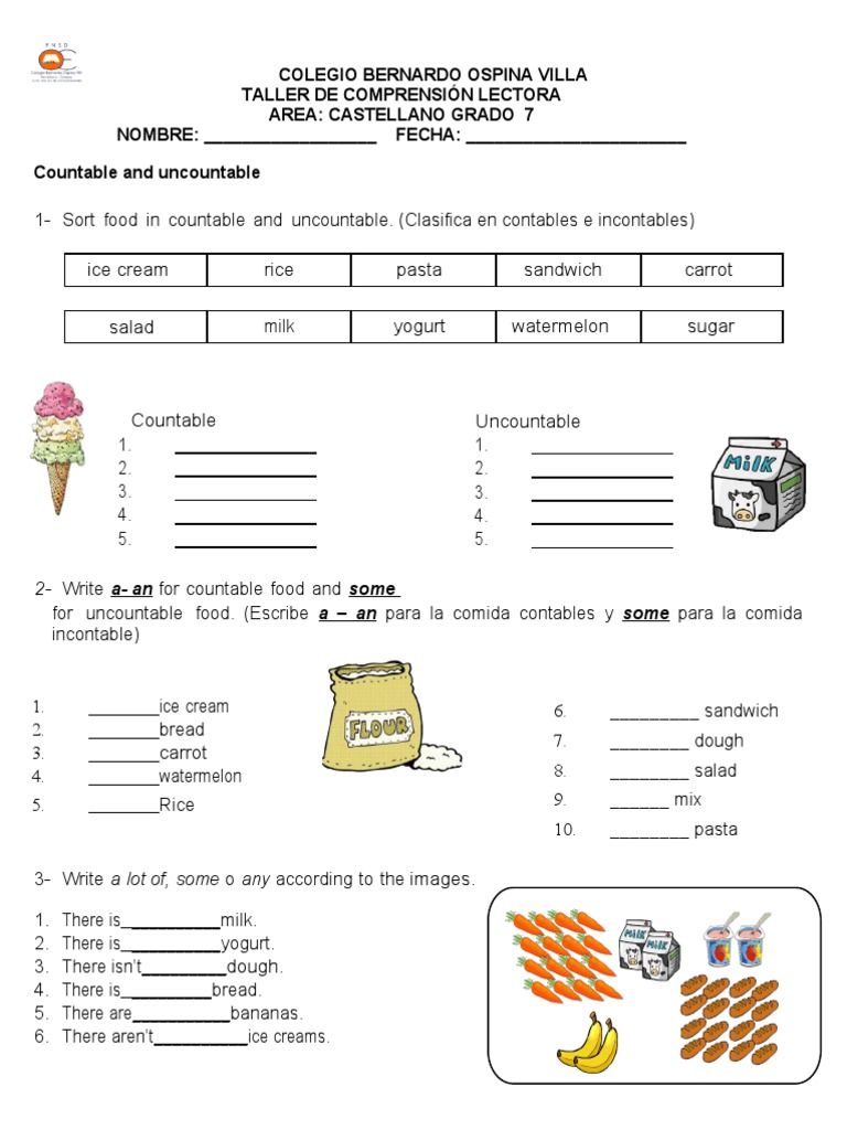 Contables e Incontables (1) 2 | PDF