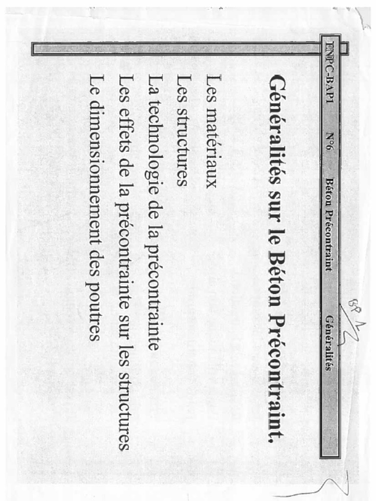 Cours Beton Precontraint Enpc | PDF