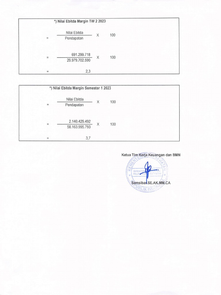 % Nilai EBITDA Margin | PDF