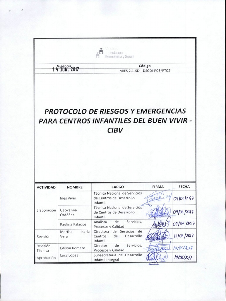 6 - Protocolo de Riesgo y Emergencias - V1 | PDF